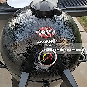 DOZYANT BBQ Charcoal Grill Smoker Temperature Gauge Pit Barbecue Thermometer Fahrenheit and Heat Indicator for Meat Cooking Port Lamb Beef, Stainless Steel Temp Gauge