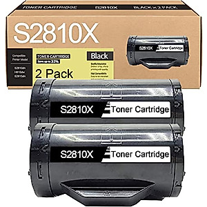 2-Pack Black Compatible S2810x 593-BBMF 47GMH Toner Cartridge Replacement for Dell S2810dn H815dw S2815dn Printer.