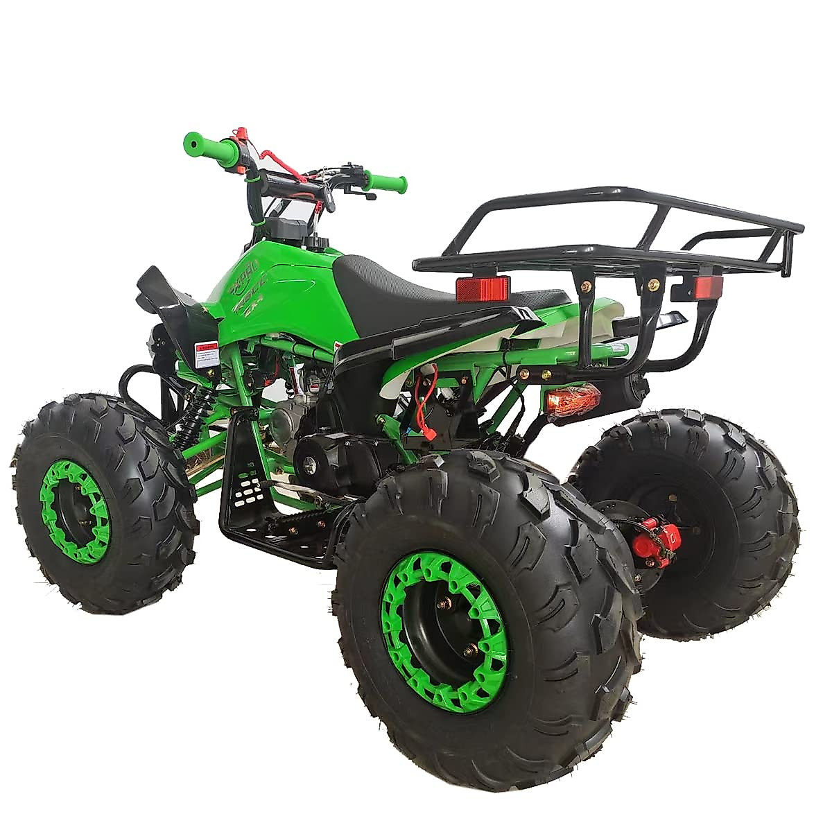 X-PRO 125cc ATV Automatic Transmission w/Reverse, LED Headlight, Big 19"/18" Tires! (Green, Factory Package)