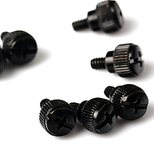 FASTROHY 20pcs PC Computer Case Thumbscrews 6-32 Thumb Screw, Black