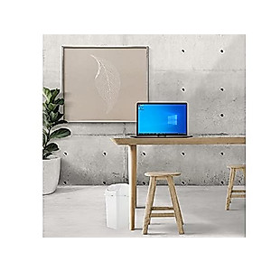 New Superio (2 Pack) Small 2.5 Gallon Plastic Trash Can with Swing Top Lid, Waste Bin for Under Desk, Office, Bedroom, Bathroom- 10 Qt (White)