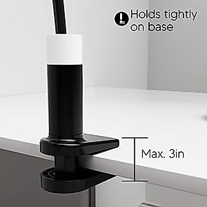 TALK WORKS Gooseneck Clip Mount Compatible w/iPhone 13/13 Pro/13 Pro Max/Mini, 14/14 Plus/14 Pro/14 Pro Max, 12, MagSafe Phone Cases - Magnetic Holder Stand Tabletop Clamp (Black)