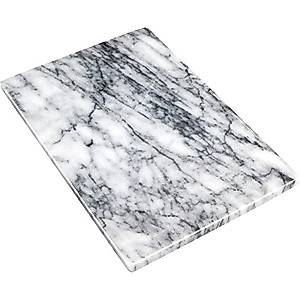 Greenco Marble Cutting Board, 8 x 12, White Marble | Meat Cutting Boards, Fruit&Cheese Board, Butcher Block | Over-the-Sink, Dishwasher Safe Chopping Board Kitchen Set | Large Kitchen Serving Tray
