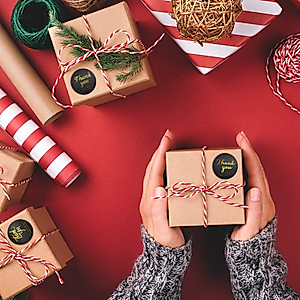 500PCS Thank You Stickers Small Business, 1.5 Inch Thank You Stickers, 1 Round Gold Foil Stickers for Cookies Box, Gift Bags,Greeting Cards,Envelope Seals, Boutique Supplies