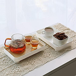 Rectangle Bathroom Tray, Countertop Organizer Trays 9.45" Vanity Counter Tray Cosmetic Holder Decorative Tray Dresser Tray for Ornament,Candle, Lotion Bottle, Cosmetics