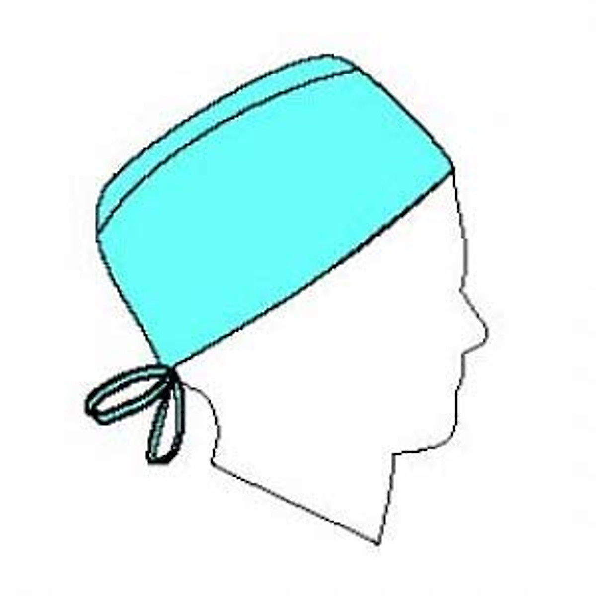 LIFESOFT Disposable Scrub Caps Working Dental Hats Tie Back Closure Blue (100)