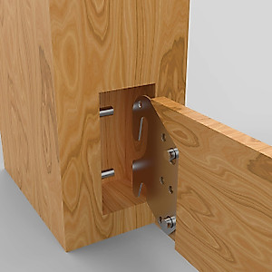 Goodgoods 4Pcs Universal Wood Bed Metal Claw Hook,Bed Rail Hook Bracket,Plates Bed Claws for Wooden Bed Frame,Bed Rail Hook Plates,Bed Frame Hooks,Wood Bed Rail Hooks