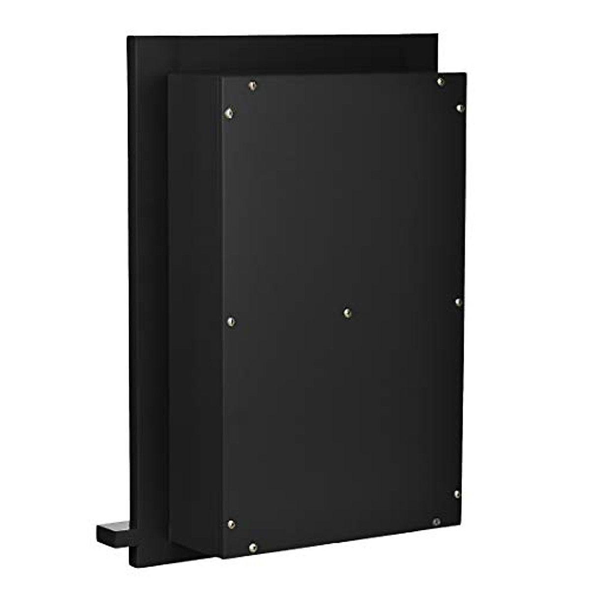 AdirHome Recessed Wall Mount Storage Cabinet – Sturdy Fully Assembled Wooden Utility Storage Shelf – Ideal for Home Kitchen, Bathroom, Laundry, Medicine Cabinet (Black)