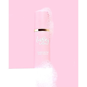 LIVBAY New Lash Bath + Brush Combo - Aftercare Foaming Cleanser for Eyelash Extension | Lash Bath | Oil Free & Gentle Formula (Professional Use Only)