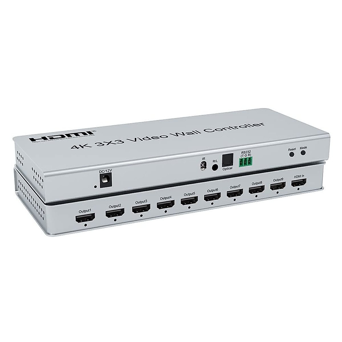 4K 3×3 Video Wall Controller(1x2/1x3/1x4/1x5/1x6/2x1/2x2/2x3/2x4/3x1/3x2/3x3/3x4/4x1/4x2/4x3/4x4) 4 TV Splicing Display Support 3840x2160/30Hz