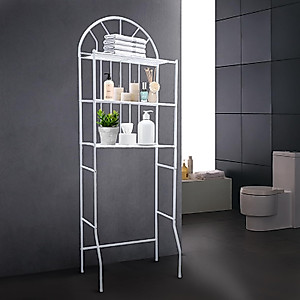Over The Toilet Storage Rack, 3 Tier Bathroom Space Saver Above Toilet Shelf Rack, Free Standing Bathroom Organizers And Storage Over Toilet, Easy to Assemble, Fit Most Toilet, 24.8x13.4x69.7inch