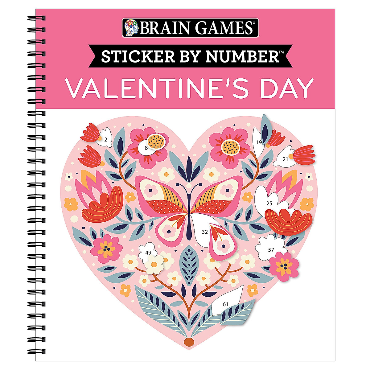 Brain Games - Sticker by Number: Valentine's Day