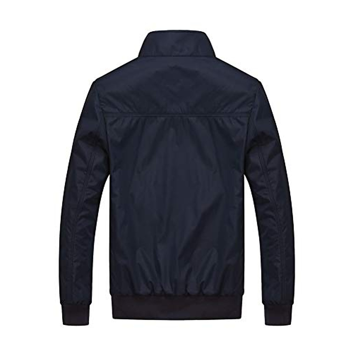 PASOK Men's Lightweight Softshell Coat Outerwear Zipper Windbreaker Flight Bomber Jacket Navy M