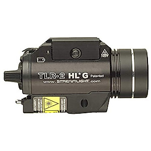 Streamlight 69265 TLR-2 HL G 1000-Lumen Rail Mounted Tactical Light With Green Aiming Laser and 2 CR123A Lithium Batteries, Black