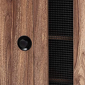 Baxton Studio Valina Modern and Contemporary 2-Door Wood Entryway Shoe Storage Cabinet with Screen Inserts