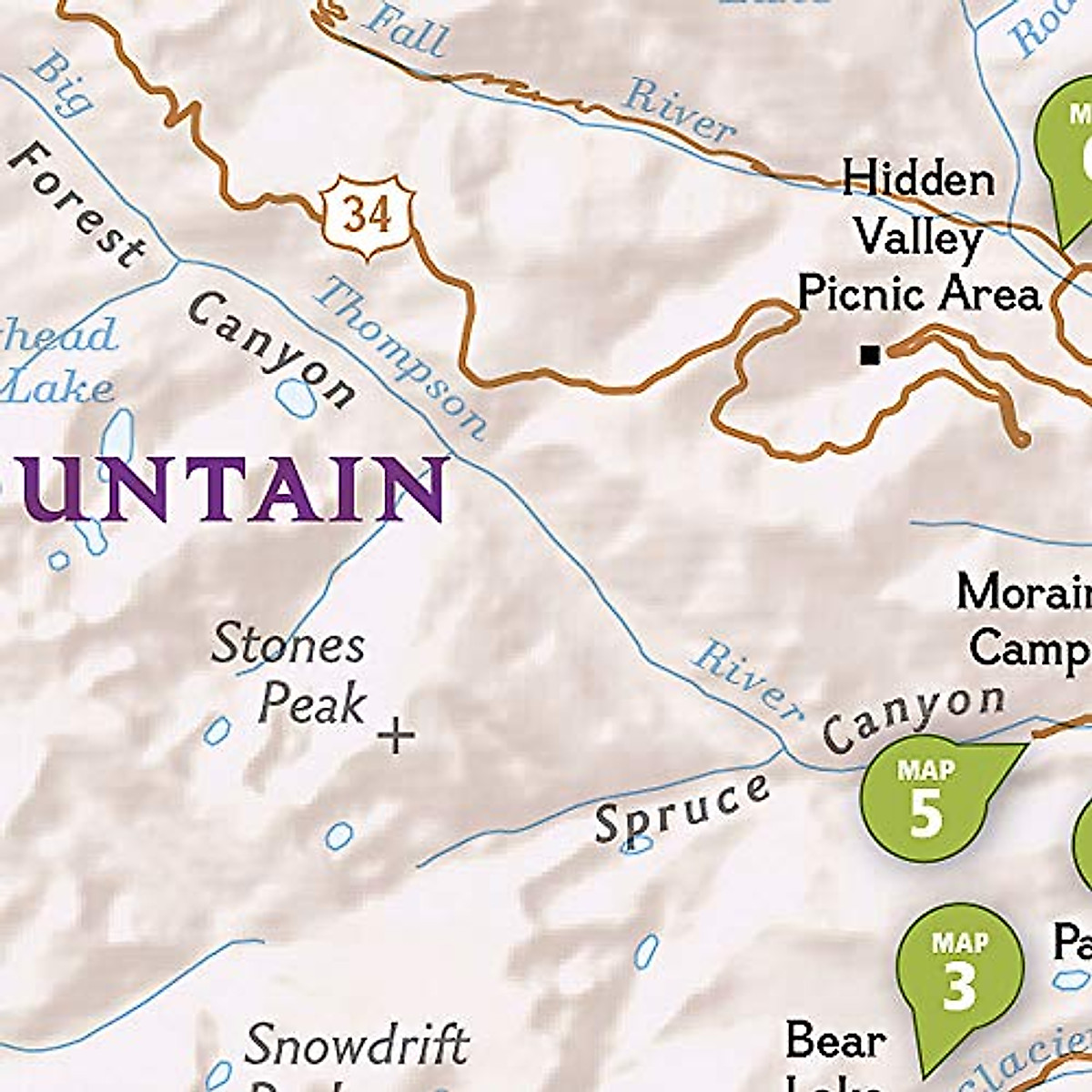 Rocky Mountain National Park Day Hikes Map (National Geographic Topographic Map Guide, 1701)