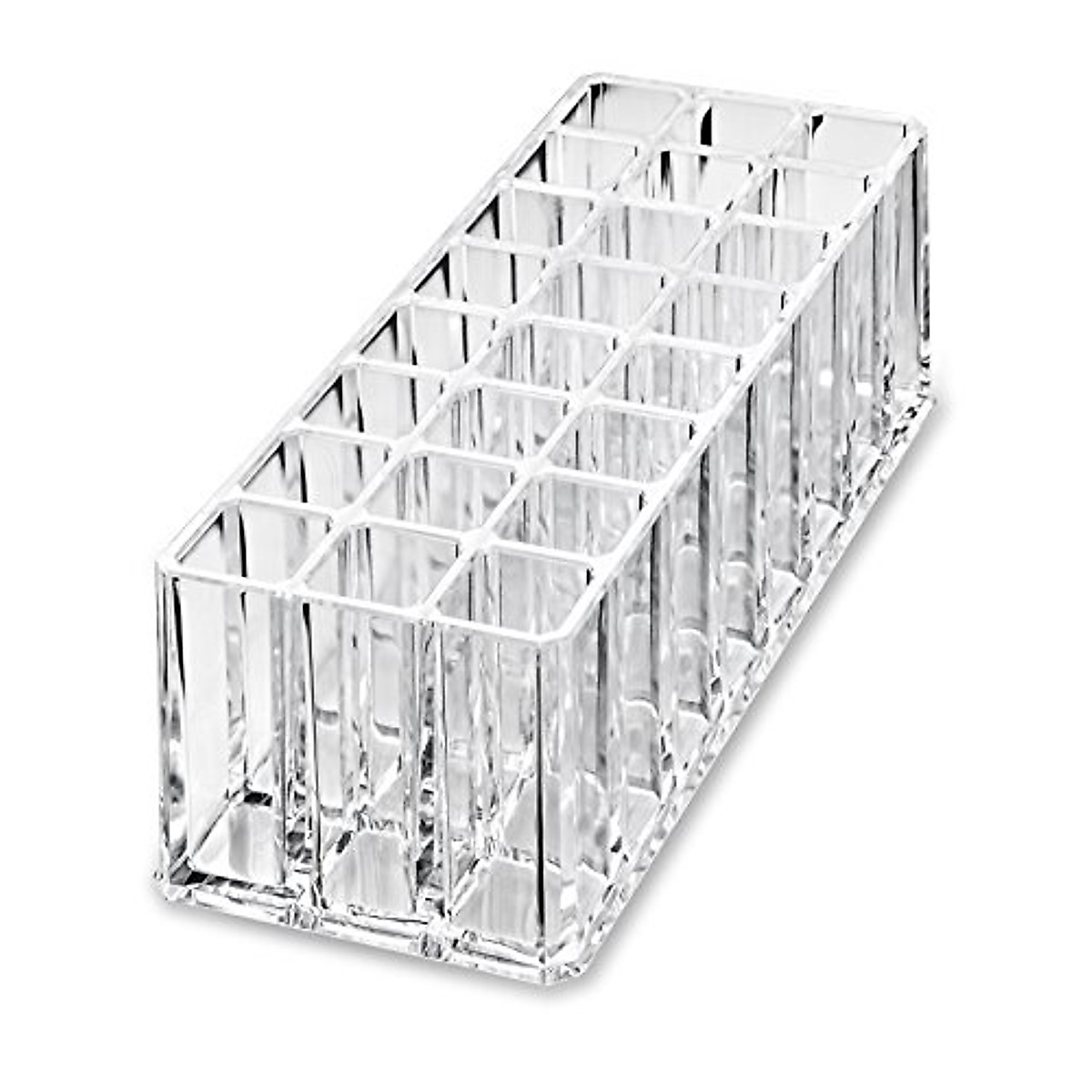 byAlegory Acrylic Rollerball Perfume Organizer Beauty Scent Holder 24 Space Organization Container Storage For Tall Scented Oils - Clear
