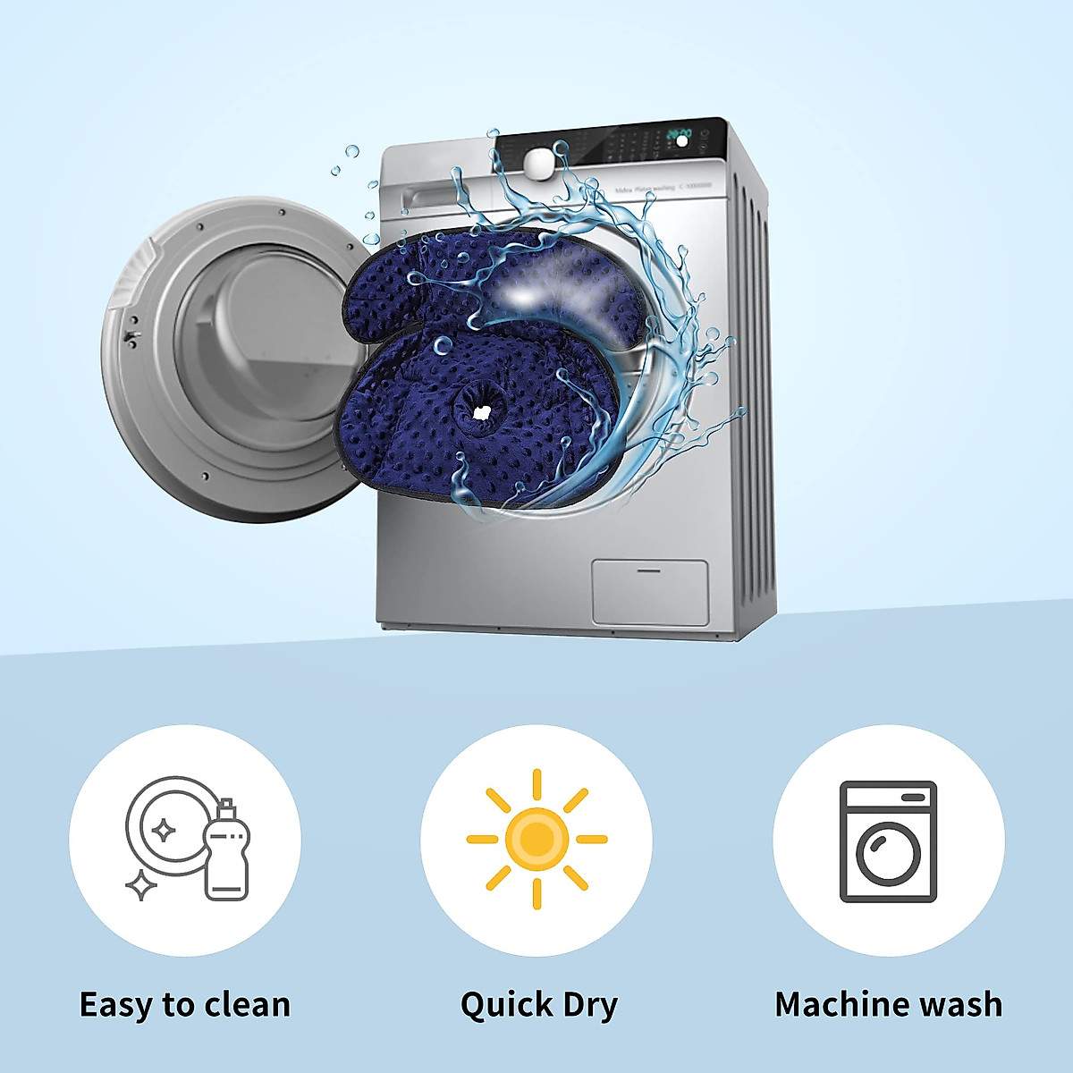 Piddle Pad Car Seat Protector, 2PCS Waterproof Carseat Liner Toddlers and Infants, Piddle Pad for Safety Carseats Strollers Potty Training and Dinner Chair Machine Wash and Dry Anti Slip(Blue+Blue)