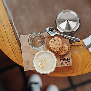 Cabilock 2 Pcs Stainless Steel Water Coffee Tea Cup Lid Cover Mug Seal Cap Beverage Drinking Cup Lid Cover for Home Kitchen Silver 12.3cm