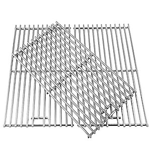 BBQration 18 7/8" 7MM Solid Stainless Steel Cooking Grates Replacement Parts for Kitchen Aid 720-0745 720-0745A 720-0745B 720-0819 730-0745 860-0012, Parts for Nexgrill 720-0745 720-0745A