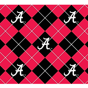 University of Alabama Diamonds Polyester Fleece Fabric, Crimson & Black - Sold By the Yard
