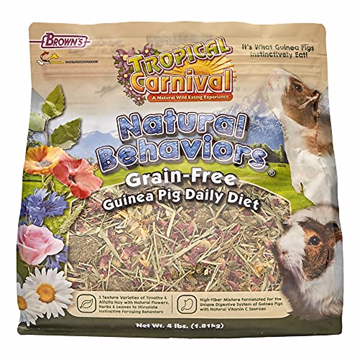 Tropical Carnival F.M. Brown's Tropical Canival Natural Behaviors Grain-Free Guinea Pig Daily Diet - 4lb
