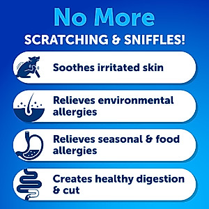 Artullano Dog Allergy Relief Chews - Dog Itching Skin Relief Treatment Pills - Itchy and Paw Licking - Anti-Itch Support - Immune Skin & Coat Supplement - Dry Skin and Hot Spots - 180 Treats