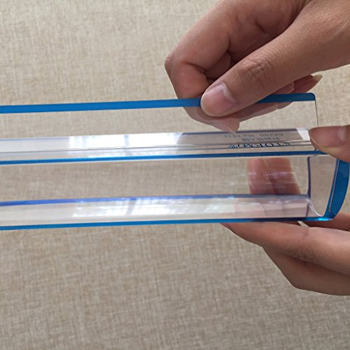 8 Inch 5X Blue Raised Domed Bar Magnifier 7513B with Reading Tracking Line Optical Tool Bar Magnifying Glass