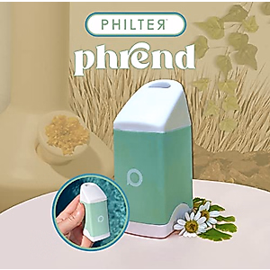 PHILTER Labs PHREND Plant-Based Personal Air Filter - Up to 500 Exhales per Filter - Silicone Mouthpiece and Reusable Aluminum Case with Patented 5-Step Odor and Smoke Eliminator System