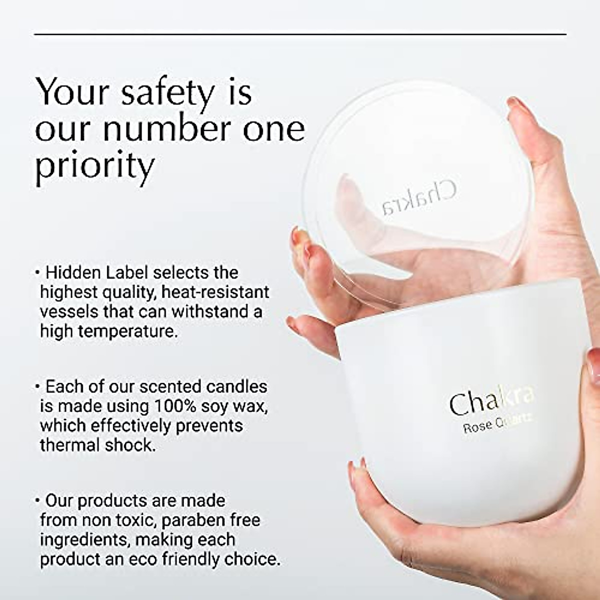 Hidden Label 12oz Howlite Quartz Coconut Lime Crystal Candle, 2 Wood Wicks Scented Crackling Candles, Chakra Collection Meditation Healing Candles with Crystals Inside