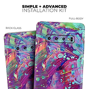 DesignSkinz Liquid Abstract Paint Remix V41 Protective Vinyl Decal Wrap Skin Cover Compatible with The Samsung Galaxy S20 (Screen Trim & Back Glass Skin)