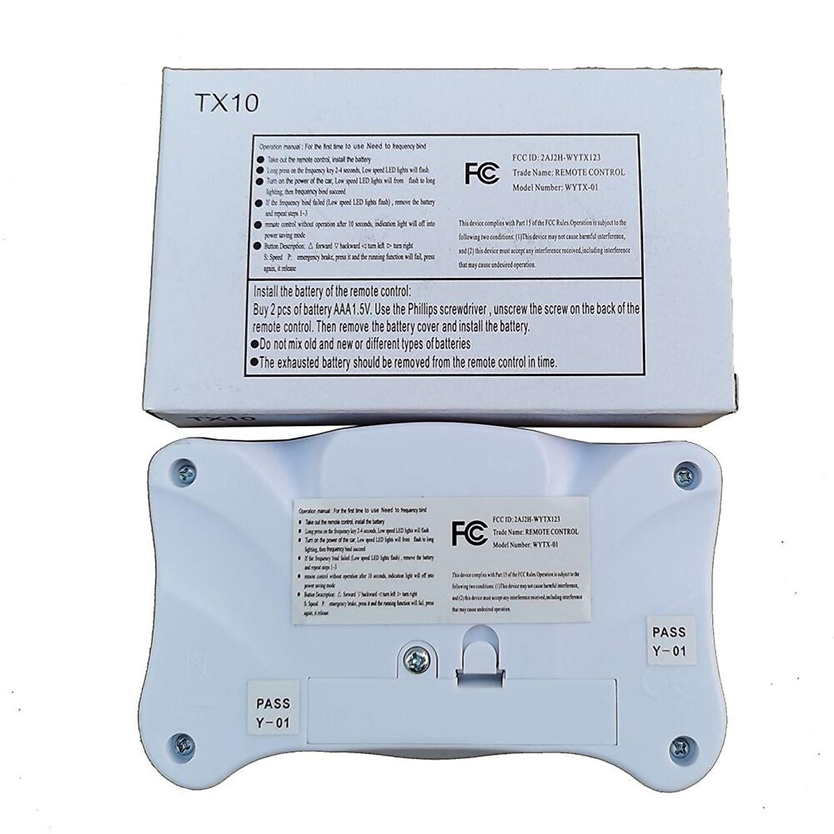 weelye (TX10) red Button 2.4G Bluetooth Remote Control, No Universal,for Kids Electric Ride On Car Only with Brand weelye FCC CE Label Original Receiver