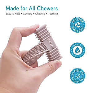 Sensory Chew Toys for Autistic Children, Teething, Oral Motor Stimulation, ADHD, SPD - Silicone Teether Toys for Kids with 3 Unique Textures (3 Pack)