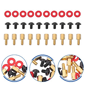 SOLUSTRE 1 Set Motherboard Screws Hexagonal Standoff Computer Part Motherboard Standoff M3motherboard Screws Hex Spacer Desktop Screws Cooler Stand Copper Pillar Suite Carbon Steel Fan