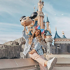 FANYITY Mouse Ears, Sequin Mouse Ears Headband for Boys Girls Women (Red)