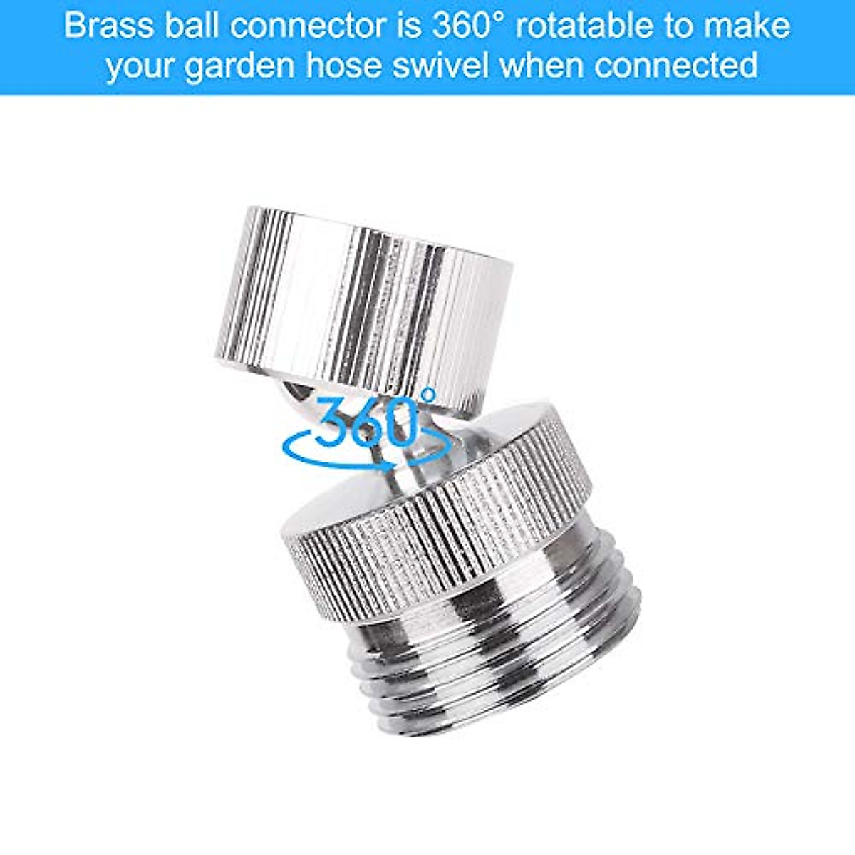 4 Pieces Garden Hose Adapter Kit Faucet Adapter Kit, Multi-Thread Sink to Hose Adapter Water Filter Adapter Female to Female / Male to Female, Swivel Faucet Aerator Adapter Water Hose Adapter