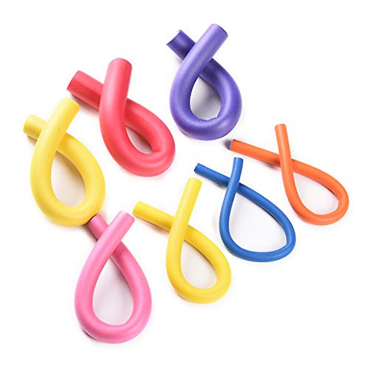 MY LIKE 20-pack 9.5" Twist-Flex Soft Bendy Foam Hair Roller Flexible Curing Rods-Hair Curlers For Long,Medium and Short Hair（Diameter 0.8cm）