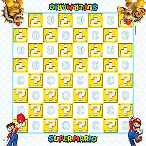 USAOPOLY Super Mario Checkers & Tic-Tac-Toe Collector's Game Set for 2 players | Featuring Mario & Bowser | Collectible Checkers and TicTacToe Perfect for Mario Fans, Model Number: CM005-637-002001-06