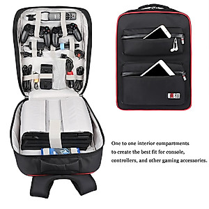 AKOZLIN Game Storage Bag Backpack Travel Carrying Case for PlayStation 5 PS5/PS4/PS4 Pro/Xbox Headset Game Charger Accessories