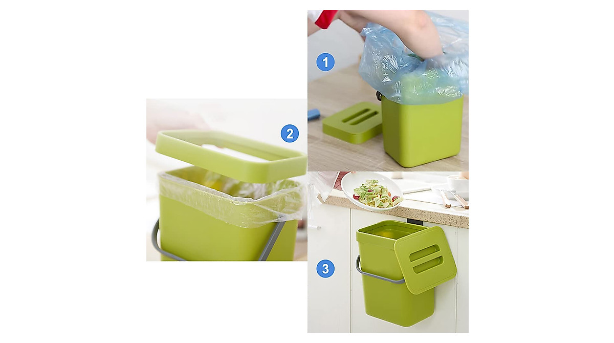 Eco-Friendly Compost Bucket - Versatile Waste Bin 3L