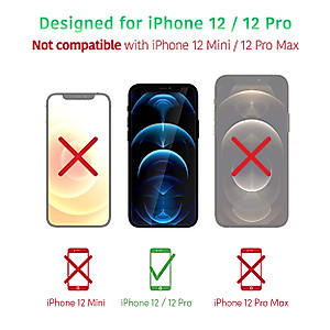 TALK WORKS Premium Tempered Glass Screen Protector for iPhone 12/12 Pro, IPhone 13/13 Pro, IPhone 14 - Includes Installation Tray, Anti-Glare, Crack Proof, Ultra Thin (Pack of 3)