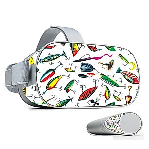 MightySkins Skin Compatible with Oculus Go Mobile VR - Bright Lures | Protective, Durable, and Unique Vinyl Decal wrap Cover | Easy to Apply, Remove, and Change Styles | Made in The USA