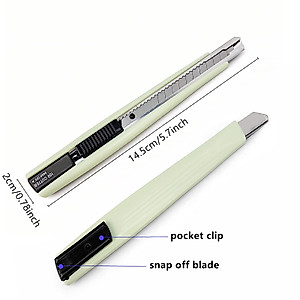 GUGUGI 9mm Snap Off Knife & Precision Carving Craft Knife With 15 Piece Knife Blades Replacement for DIY Art Work, Use In School Home Office Utility Knife