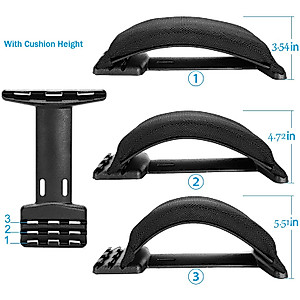 2023 Upgrade Multifunction Back Stretching Device Massager and Memory Foam Lumbar Support Pillow for Office Chair, Lower Back Pain Relief