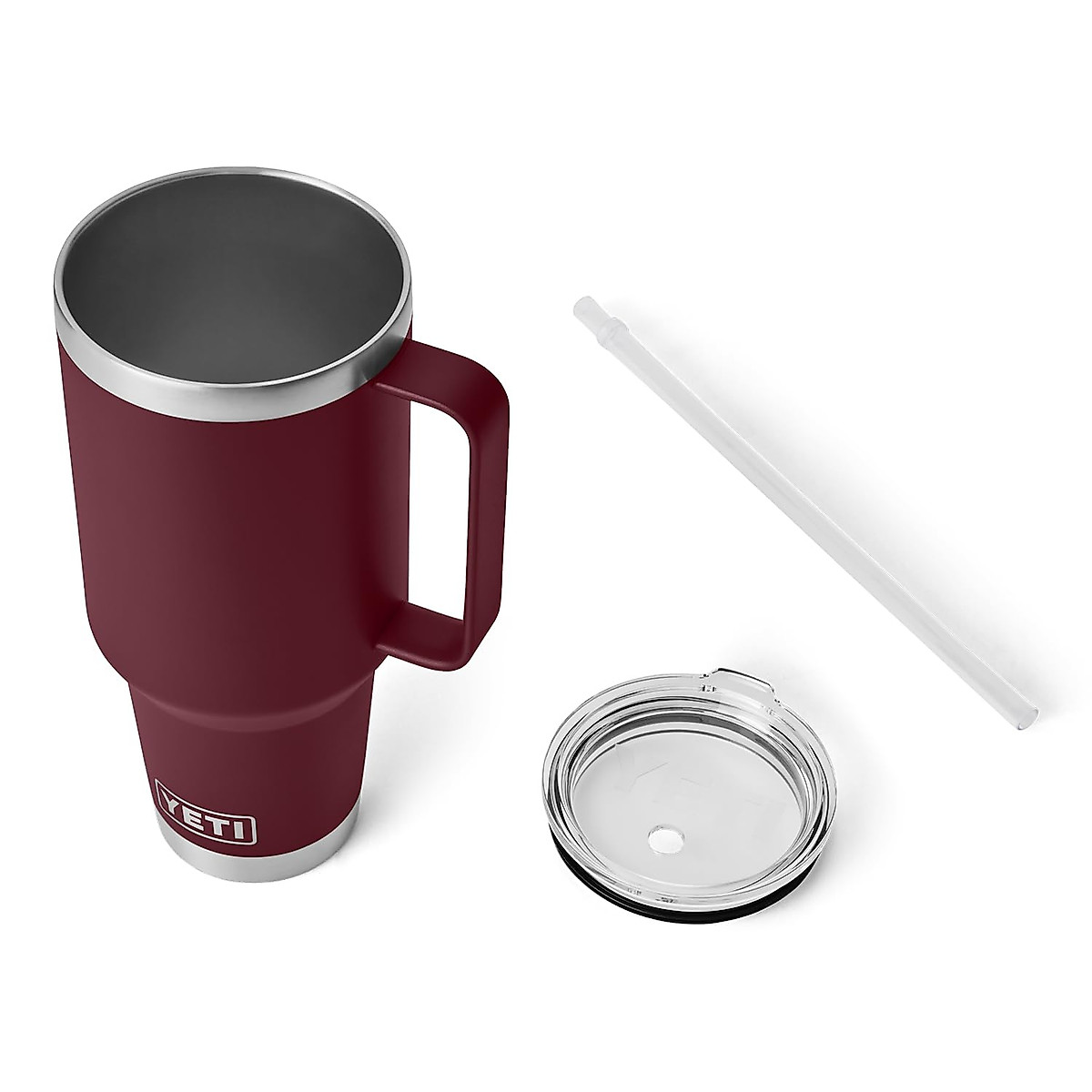 YETI Rambler 42 oz Straw Mug, Vacuum Insulated, Stainless Steel, Wild Vine Red