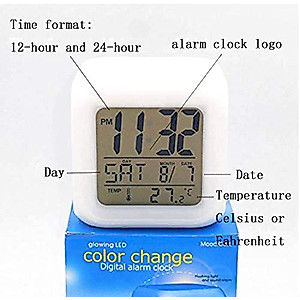 for Hello Kitty Alarm Clock w/ Soothing Glow LED Lights And Thermometer Luminous Small Alarm Clock Creative Cartoon Students with Alarm Clock Mute Simple Colorful Luminous Children's Bedroom Bedside