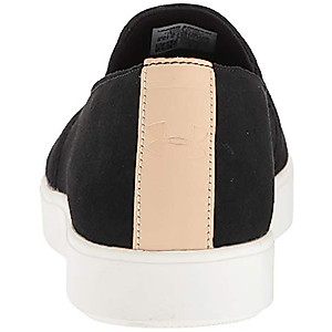 Under Armour Women's DJ Leather Sneaker, Black (001)/White, 7