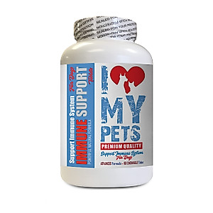 I LOVE MY PETS LLC Dog Immune Health - Dog Immune Support - Booster - Healthy PET - Supplement - Dog Turmeric Supplement - 60 Treats (1 Bottle)