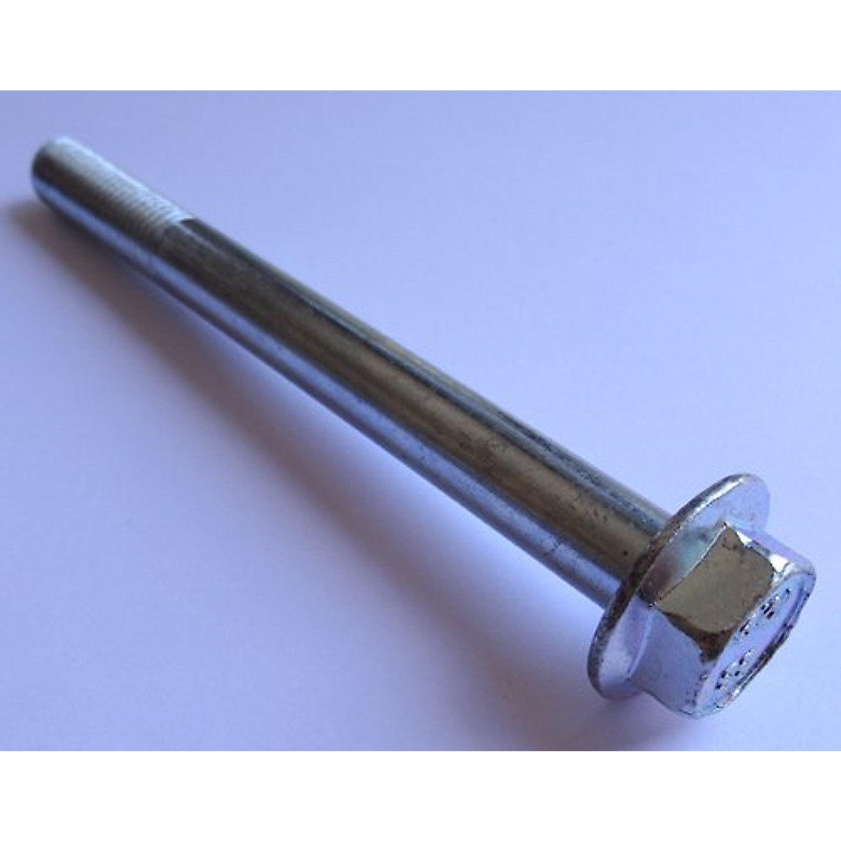 (1) M12-1.75 x 130mm Hex Head Flange Bolt Non Serrated Class 10.9 Zinc DIN 6921