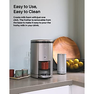 SPINN Coffee & Espresso Machine with Milk Frother, Smart WiFi Automatic Coffee, Cold Brew Machine, Automatic Coffee Foam Maker for Latte, Single Serve & Zero-Waste, Silver